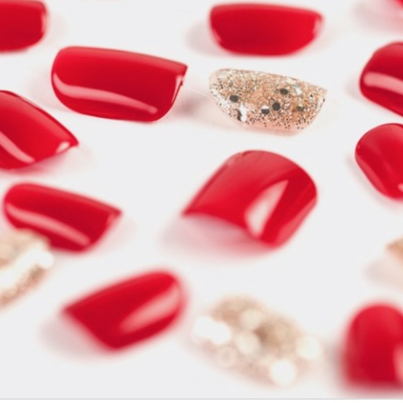 imPRESS | Other | New Impress Red Gold Glitter Presson Nails | Poshmark